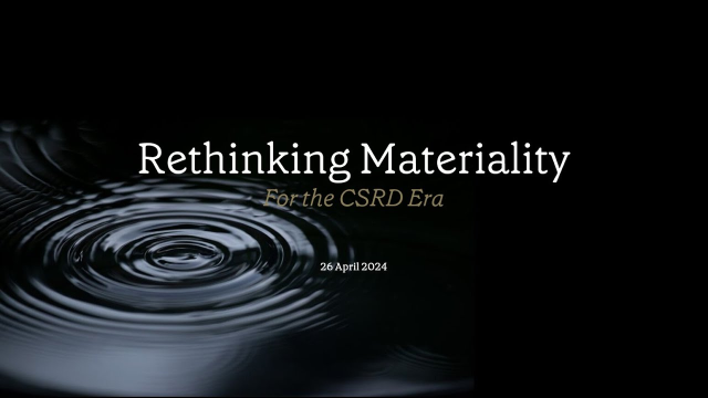 Rethinking Materiality for the CSRD Era